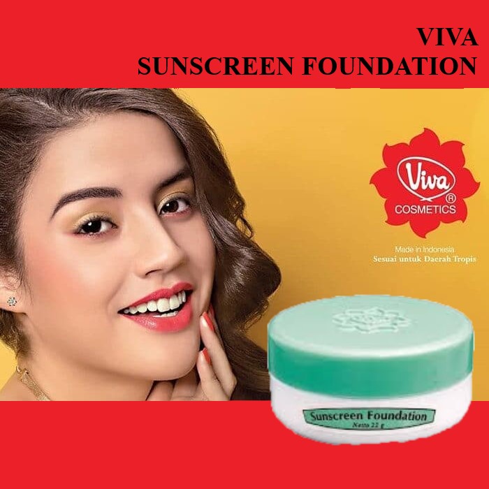 Jual Viva Sunscreen Foundation Cream - UV FILTER (22 gr) | Shopee Indonesia