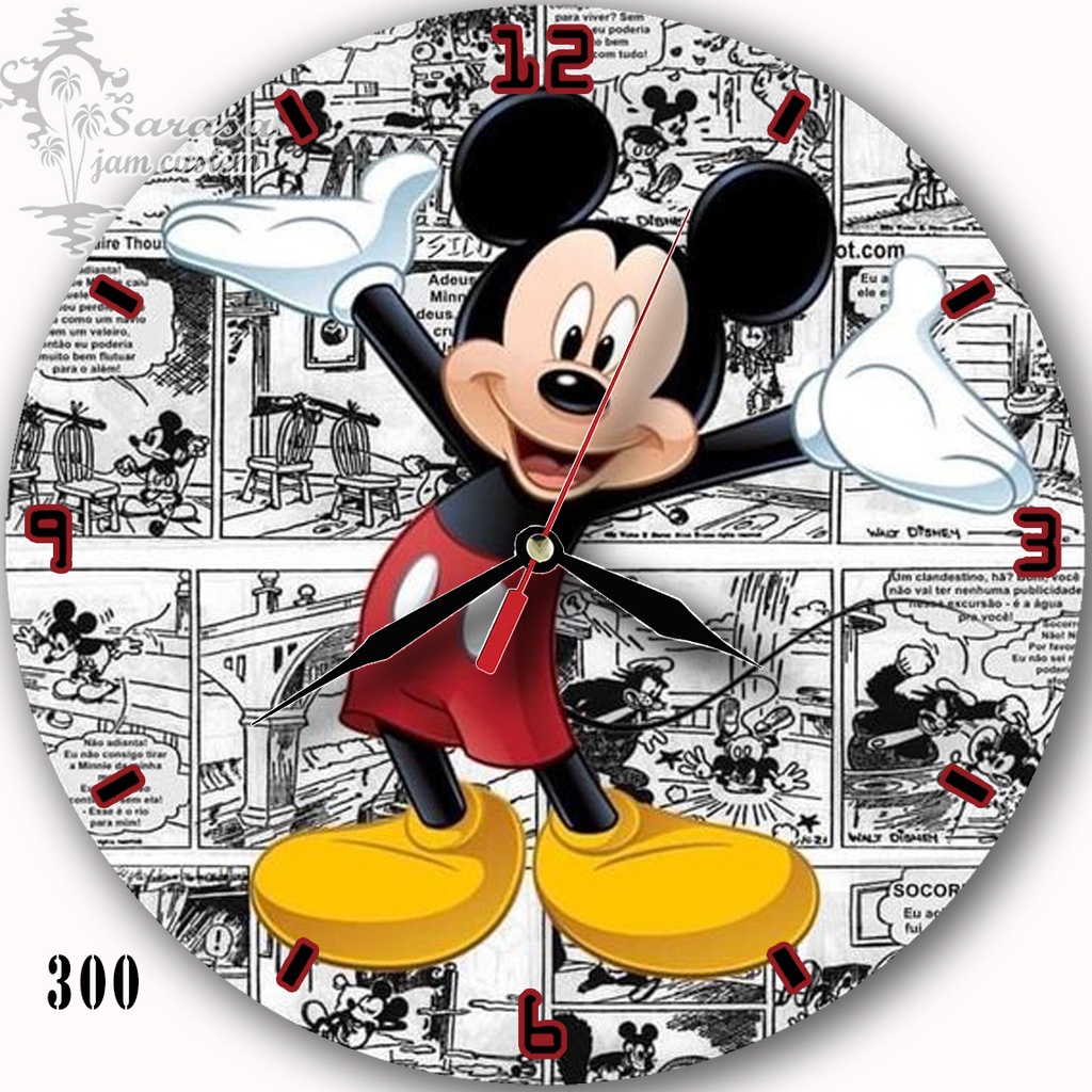 Jual JAM DINDING KARTUN MICKY MOUSE 300 | Shopee Indonesia