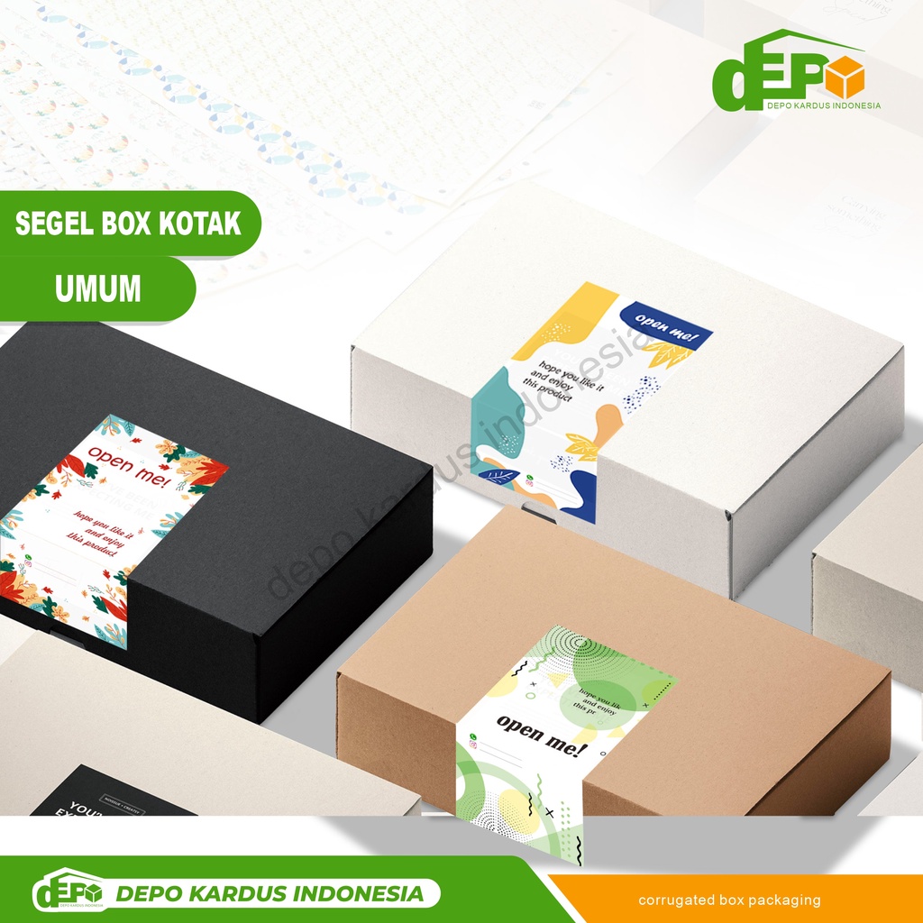 Jual Sticker Segel Box (CUSTOM) Kotak - Segel Box - Label Box - Sticker ...