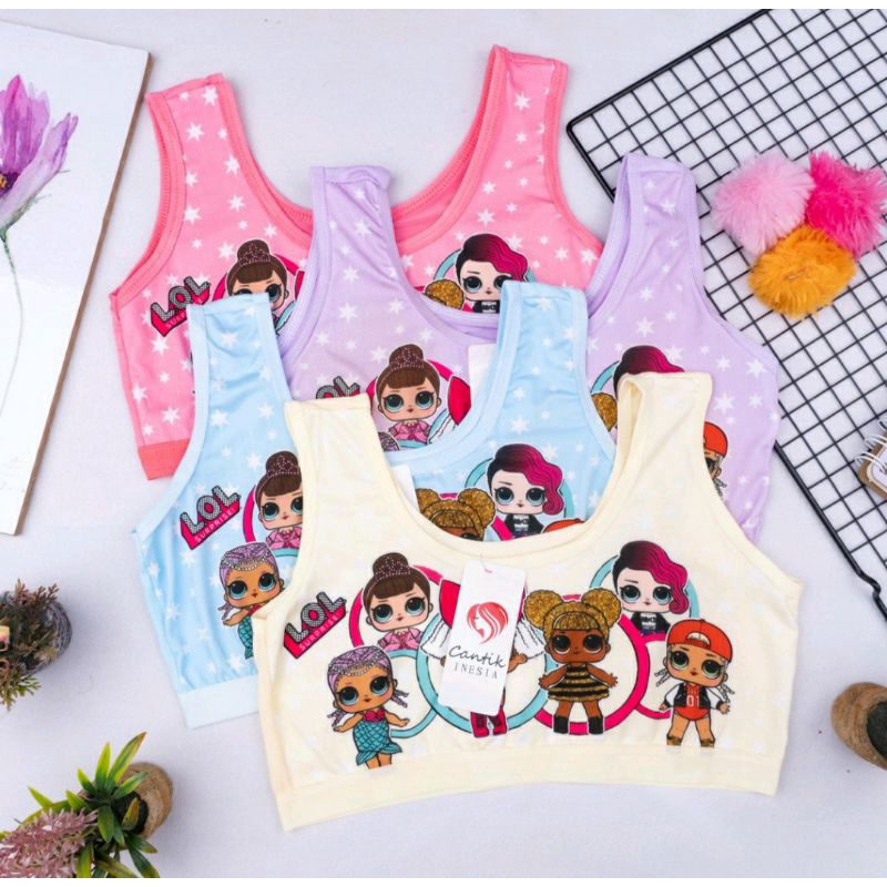 Jual Miniset ABG Pakaian Dalam anak Perempuan Bra Remaja Motif Karakter ...