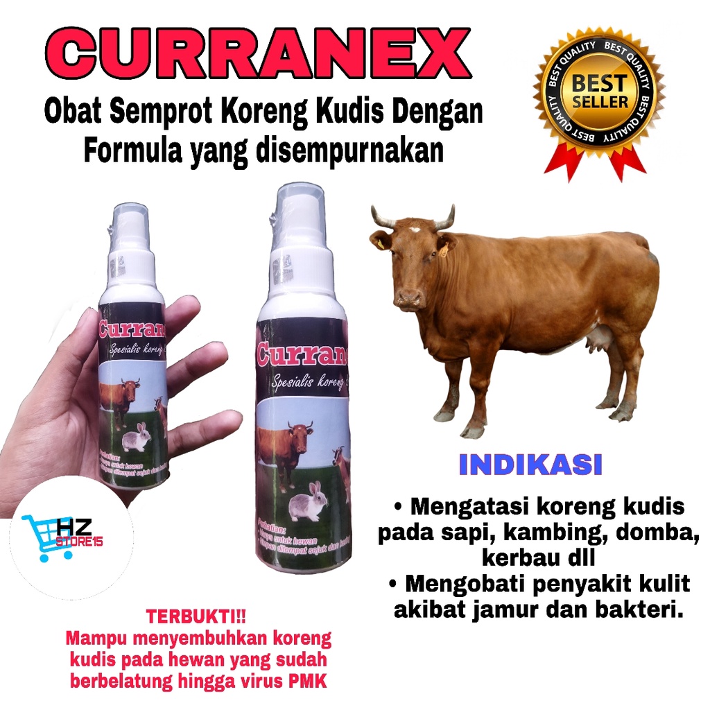 Jual CURRANEX OBAT SPRAY SCABIES GUDIK EKSIM GATAL KORENG SAPI KAMBING ...