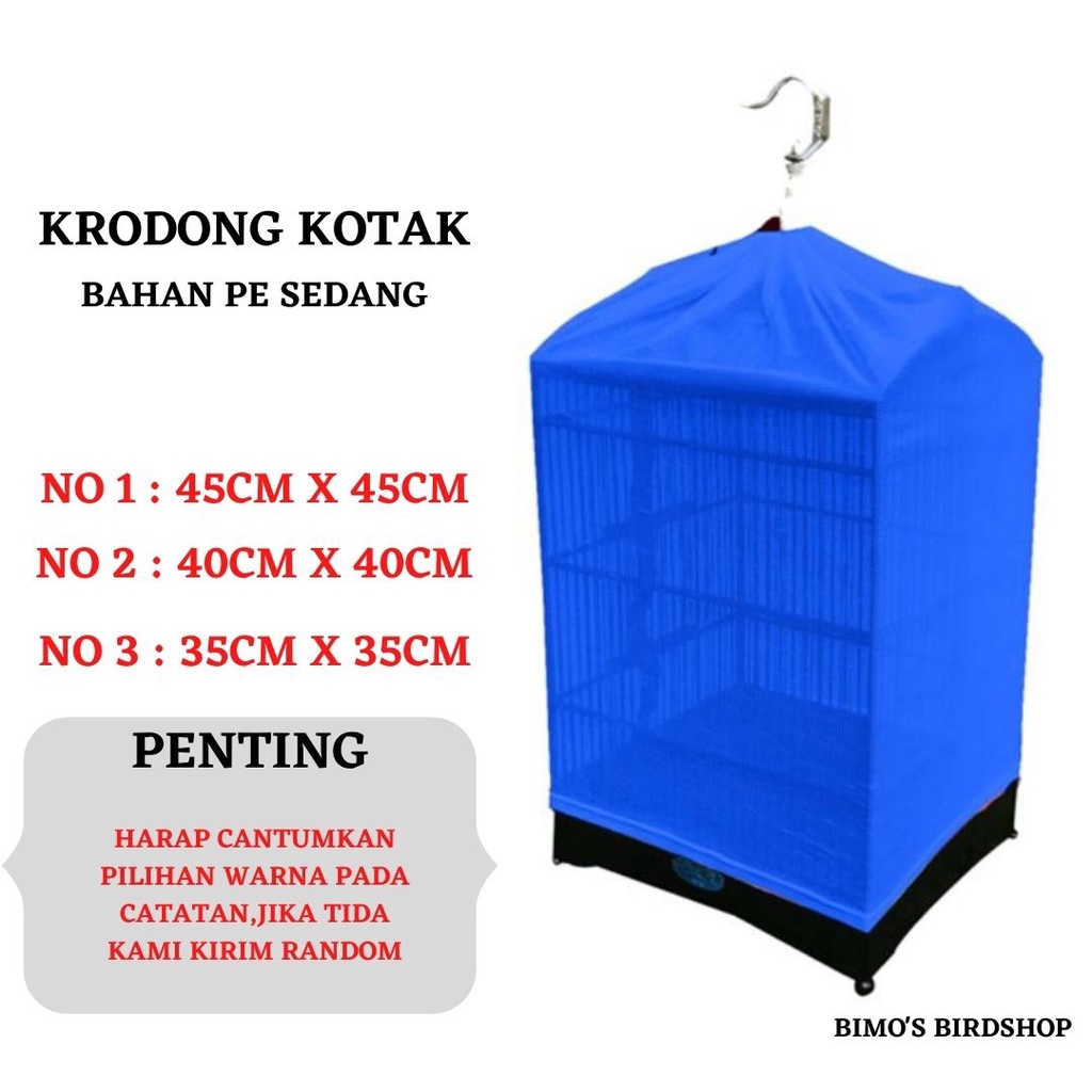 Jual KERODONG BURUNG KOTAK KRODONG SANGKAR COVER PENUTUP KANDANG KOTAK ...