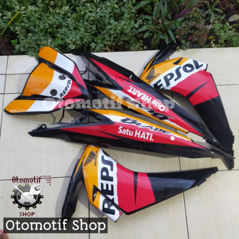 Jual Cover body bodi belakang sayap dan tameng/dasi honda Blade new ...