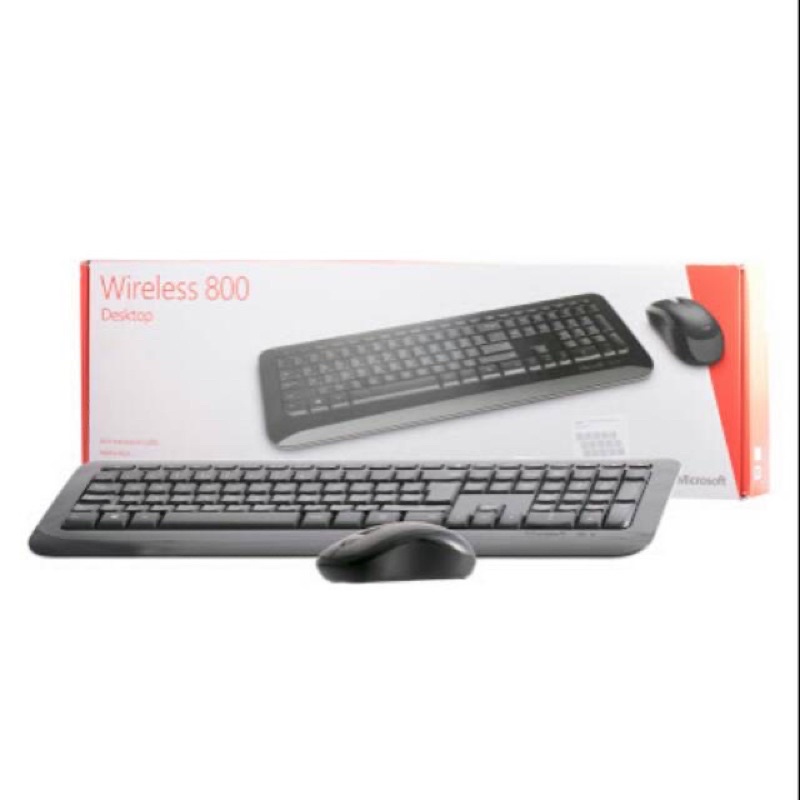 Jual Keyboard Mouse Microsoft Wireless 800 | Shopee Indonesia