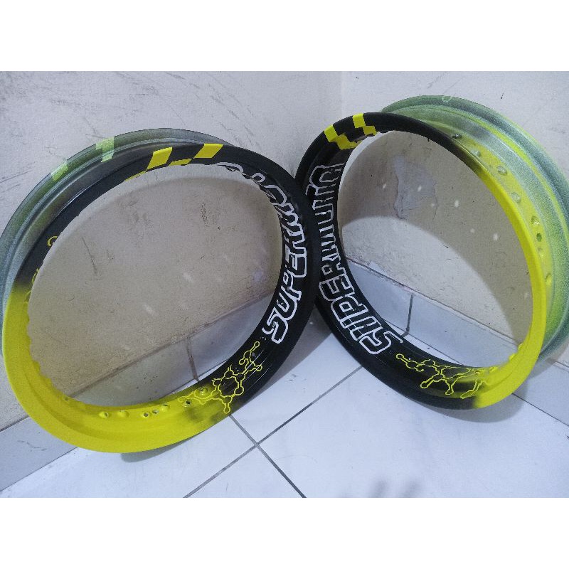 Jual Velg SuperMoto 300-350 Semprot motiv Tulisan Bisa request Nama ...