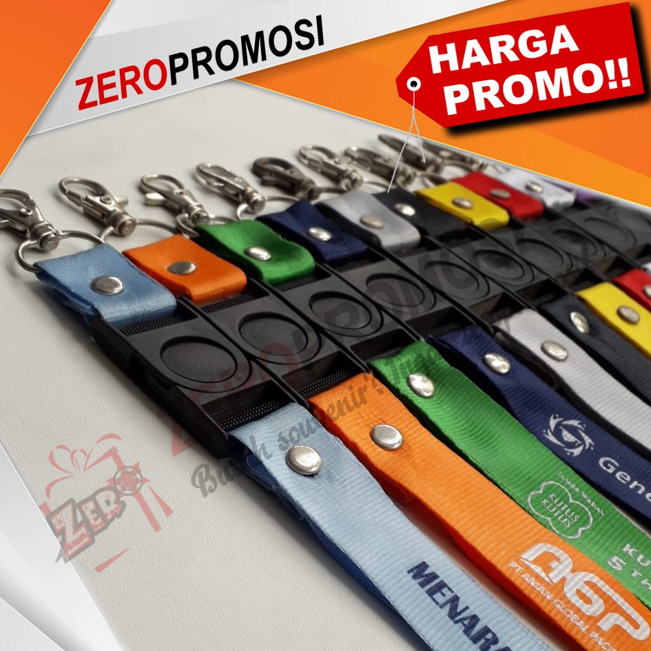 Jual Tali Lanyard ID Card Lebar 2cm Bahan Nylon Custom Logo | Shopee ...