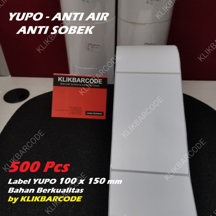 Jual Sticker Barcode YUPO / VINYL 100x150mm - 4 x 6 inch - isi 500 -A6 ...