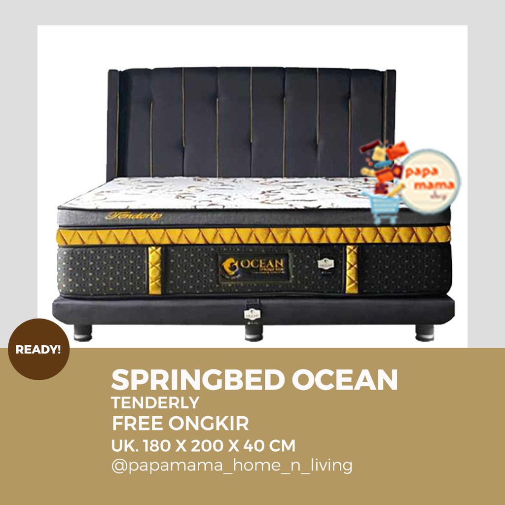 Jual Ocean Spring Bed Tipe Tenderly Tebal 40cm - Matras Only dan Fullset uk180x200 Garansi ...