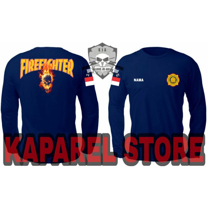 Jual Kaos Logo Pemadam kebakaran / Baju Damkar Rescue / Atasan Damkar ...