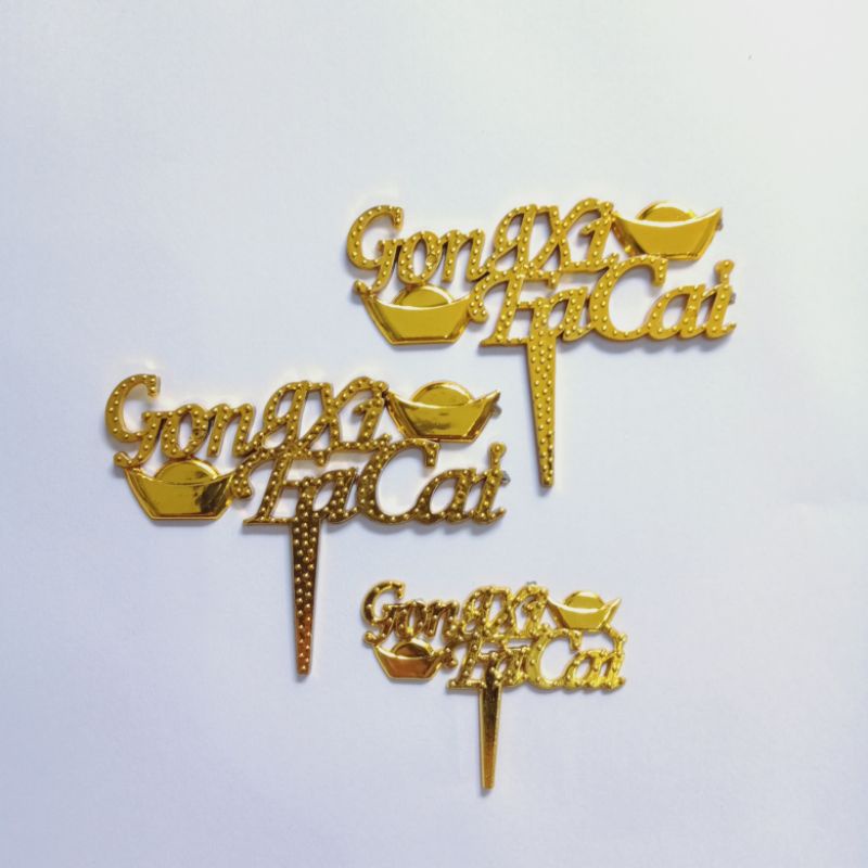Jual Topper Imlek / Topper Imlek Gong Xi Fa Cai / Tusukan Kue Imlek ...
