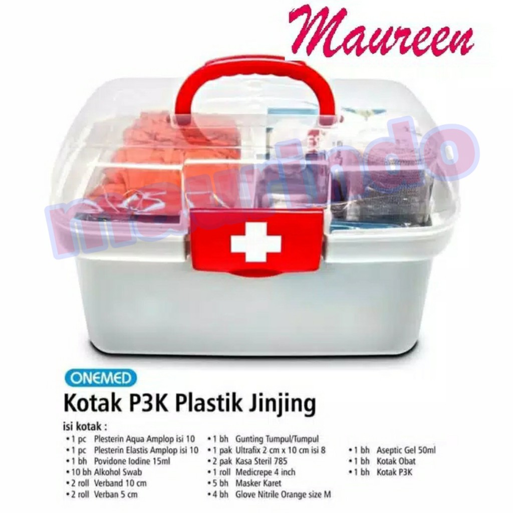 Jual [ COD] Paket Lengkap Kotak P3K Plastik Jinjing FAMILY KIT Onemed ...