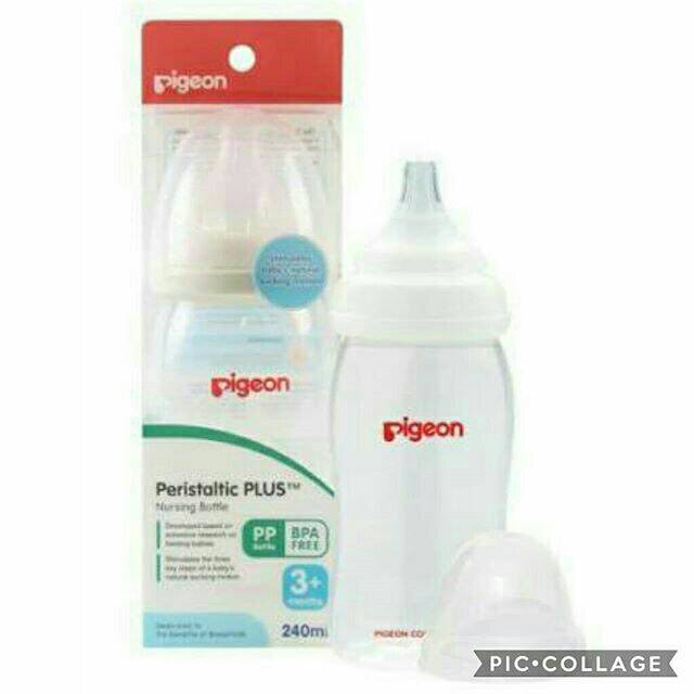 Jual Pigeon Peristaltic Plus Wide Neck Bottle PP 240 Ml / 8 Oz | Shopee Indonesia