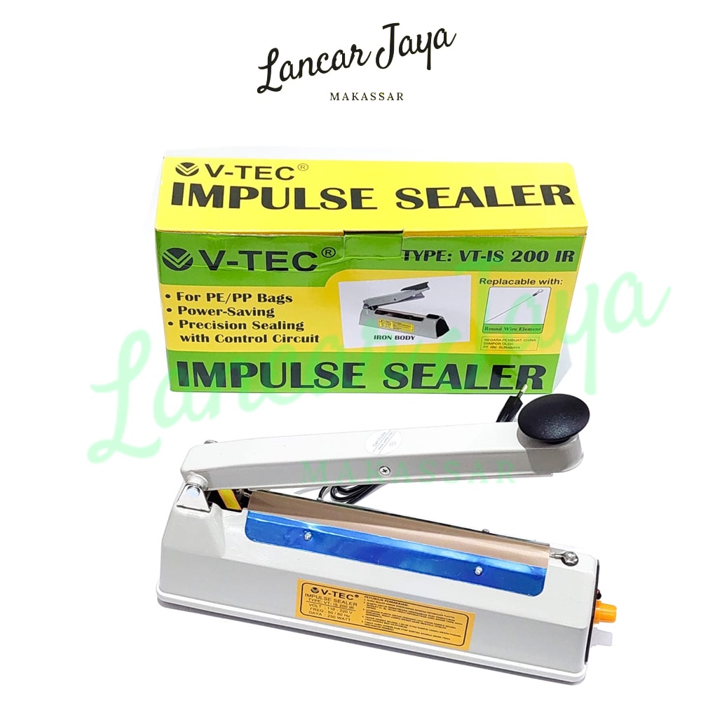 Jual Alat Press V-TEC VTEC Impulse Sealer 20 cm VT-IS 200 IR Iron Body ...