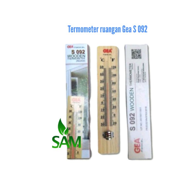 Jual Termometer ruangan bahan kayu merek Gea S -029/Termometer ruangan ...