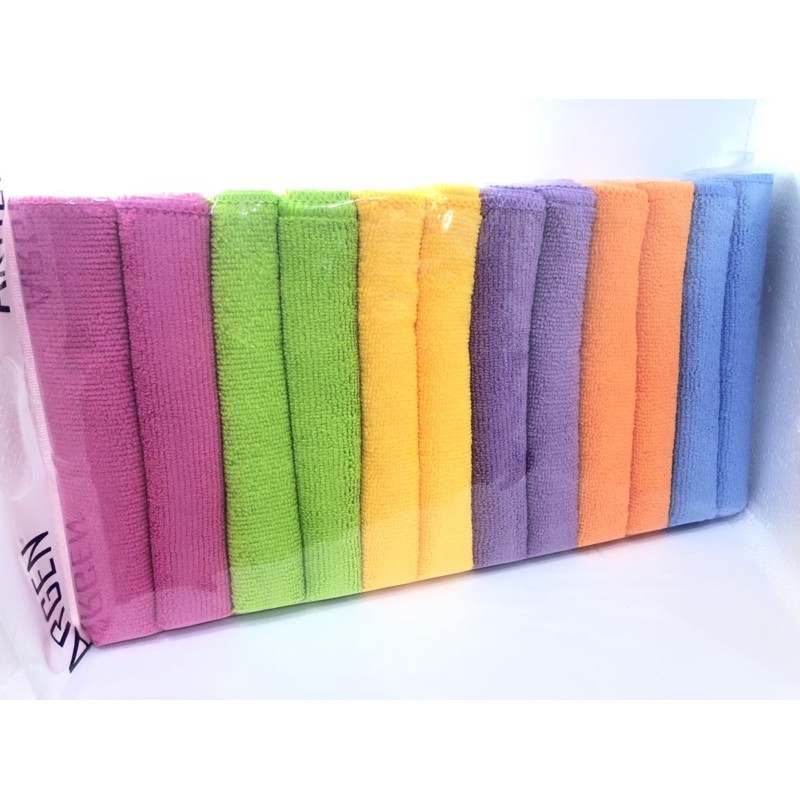 Jual Kain Lap Microfiber 35 x 35cm isi 1plastik 12pcs / Kain Serba Guna ...