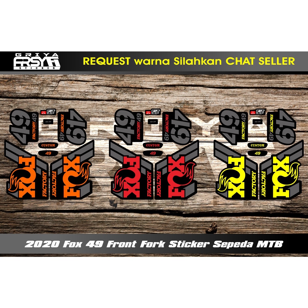 Jual Sticker Shock depan Sepeda FOX 49 2020 stiker sepeda MTB DH ...
