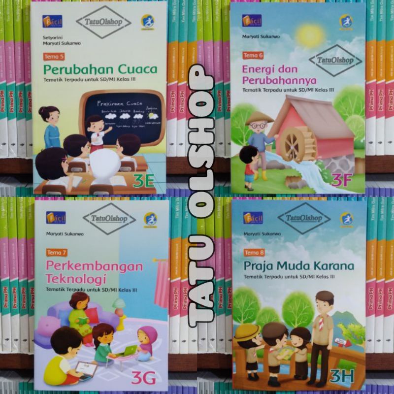 Jual Buku Tematik Terpadu Facil SD Kelas 3 Semester 2 Jilid 3e 3f 3g 3h ...