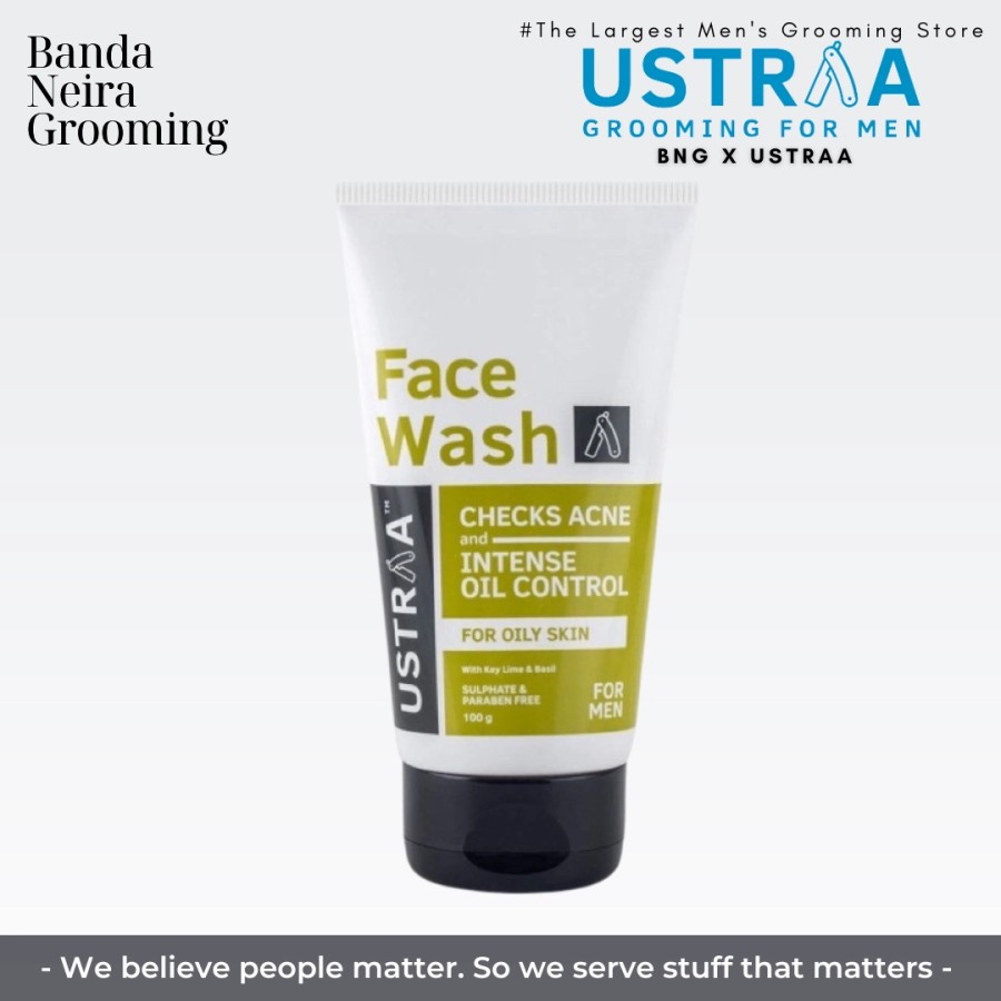 Jual USTRAA Face Wash Checks Acne and Intense Oil Control for Oily Skin ...