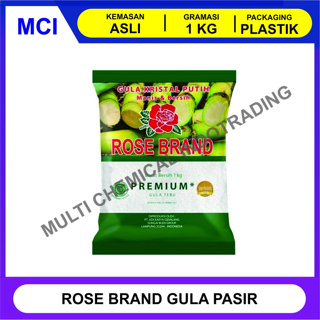 Jual ROSE BRAND GULA KRISTAL 1 KG / GULA PASIR | Shopee Indonesia