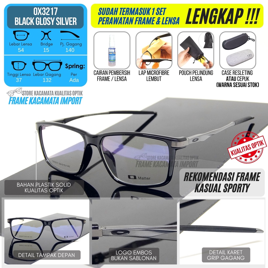 Jual Frame Kacamata Sporty Plastik Alloy Kacamata Minus Pria | Shopee ...