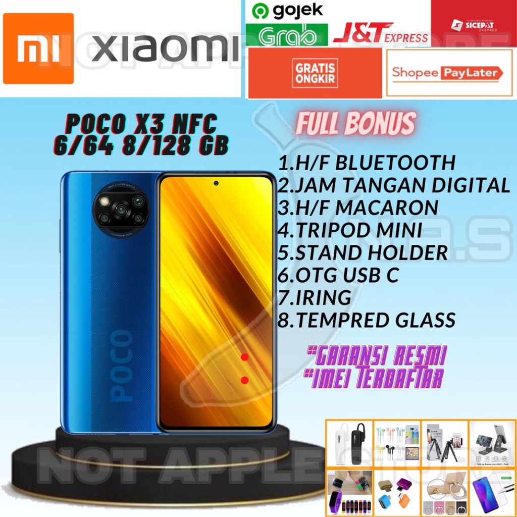 Jual XIAOMI POCO X3 NFC RAM 6/64GB 8/128GB NEW BARU GARANSI RESMI ...