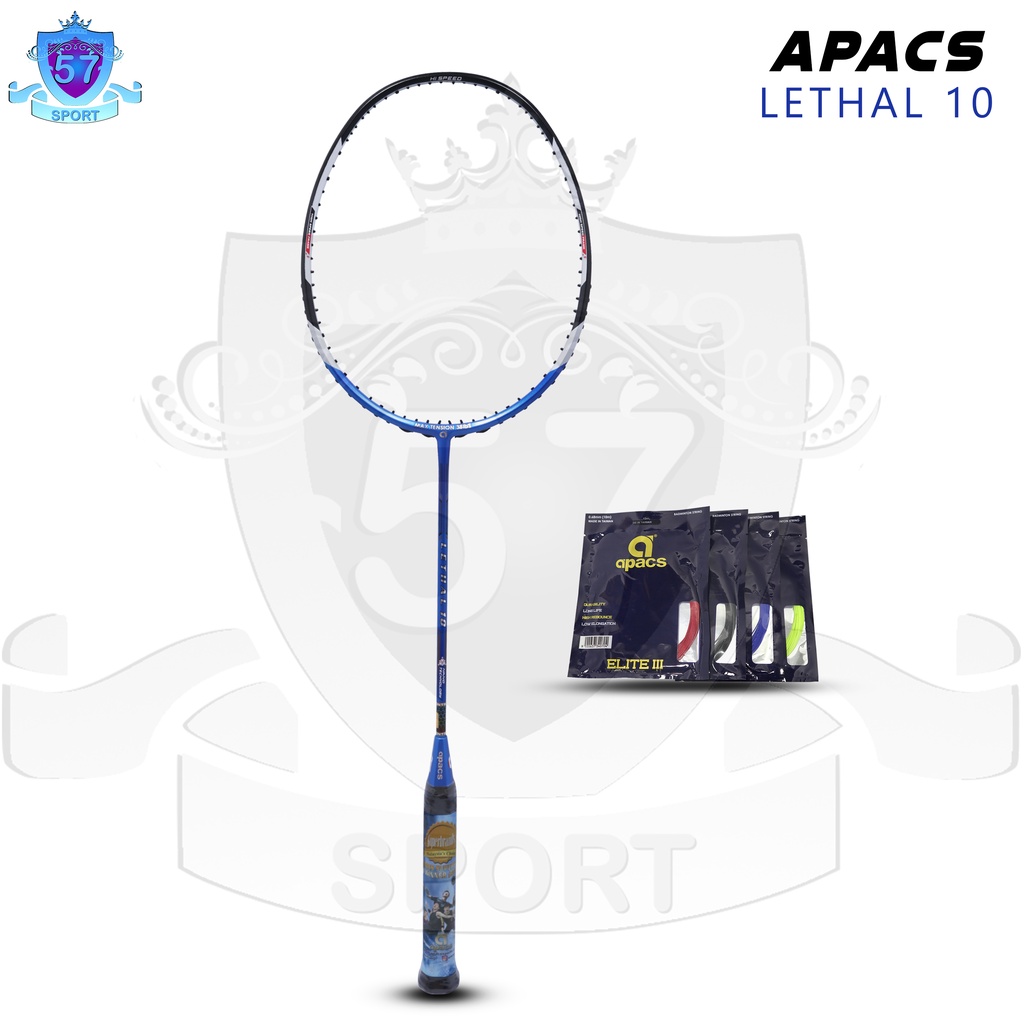 Jual Raket Original Apacs Lethal 10 Bonus Senar Badminton | Shopee ...