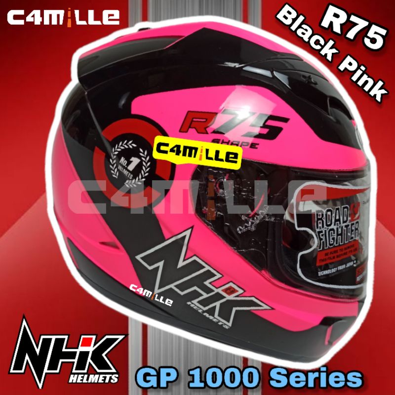 Jual HELM NHK GP 1000 R75 PINK FLUO DOUBLE VISOR FULL FACE | Shopee ...