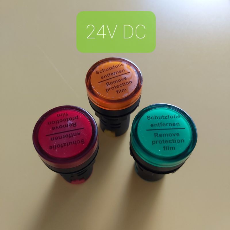 Jual Pilot Lamp 24V DC 22mm / Lampu Indikator Panel 24v 22mm | Shopee ...