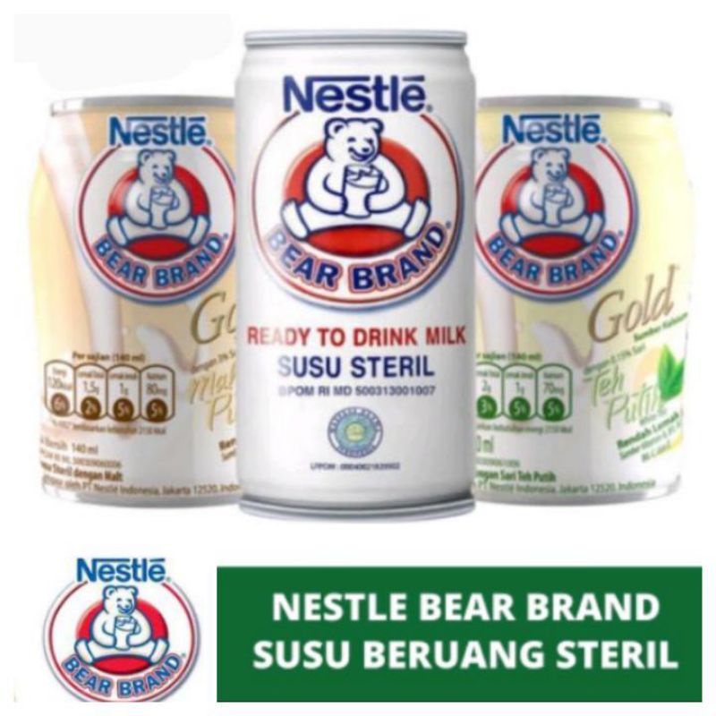 Jual Susu Beruang Steril Original / White Tea / White Malt Gold Kaleng ...