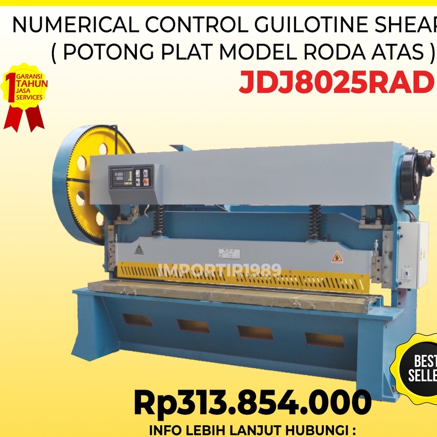 Jual Mesin Potong Plat Besi 8x2500mm Roda Atas Shearing Machine JDJ8025RAD | Shopee Indonesia