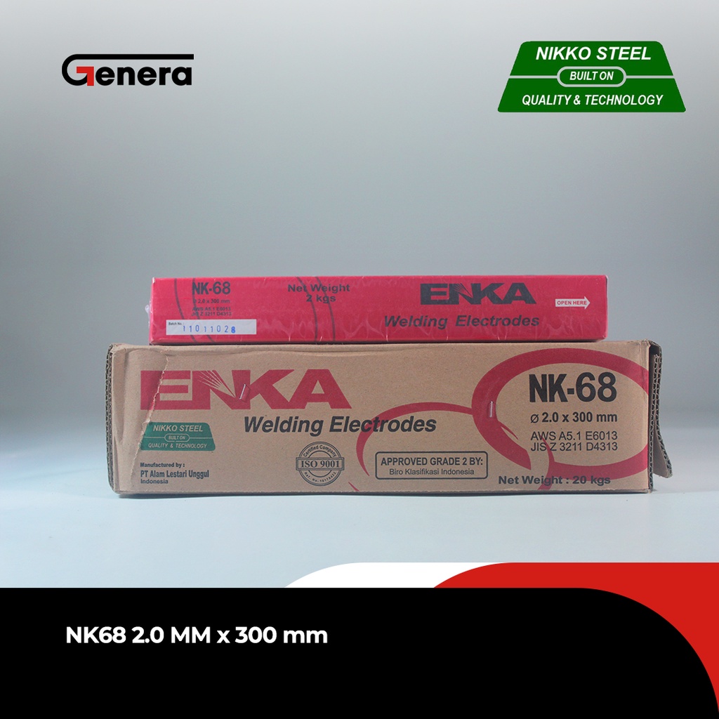 Jual Kawat Las Nikko Steel NK68 2.0 mm x 300 mm (2KG) | Shopee Indonesia