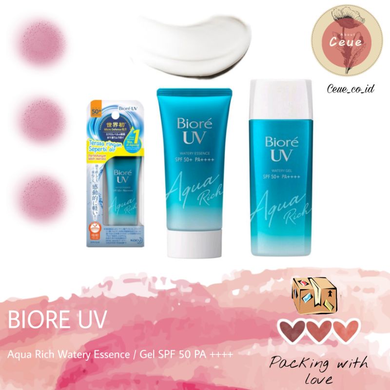 Jual BIORE UV Aqua Rich Watery Essence/Gel SPF 50 PA ++++ | Shopee Indonesia