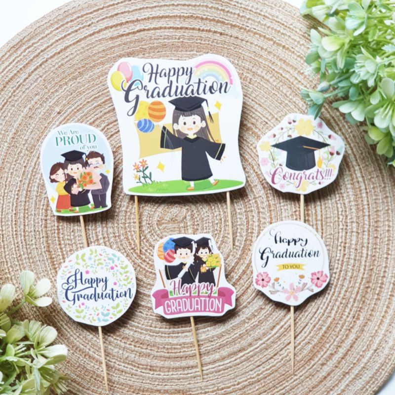 Jual cake topper toper hiasan tusukan kue cake nasi tumpeng puding ...