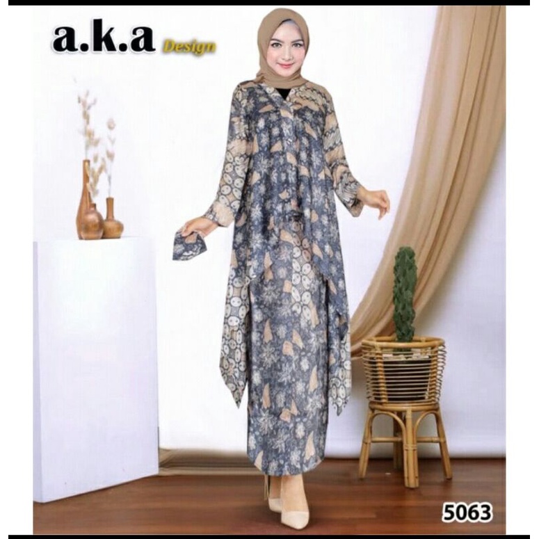 Jual Ready Gamis batik VISCOSE KALONG // setelan tunik batik viscos ...