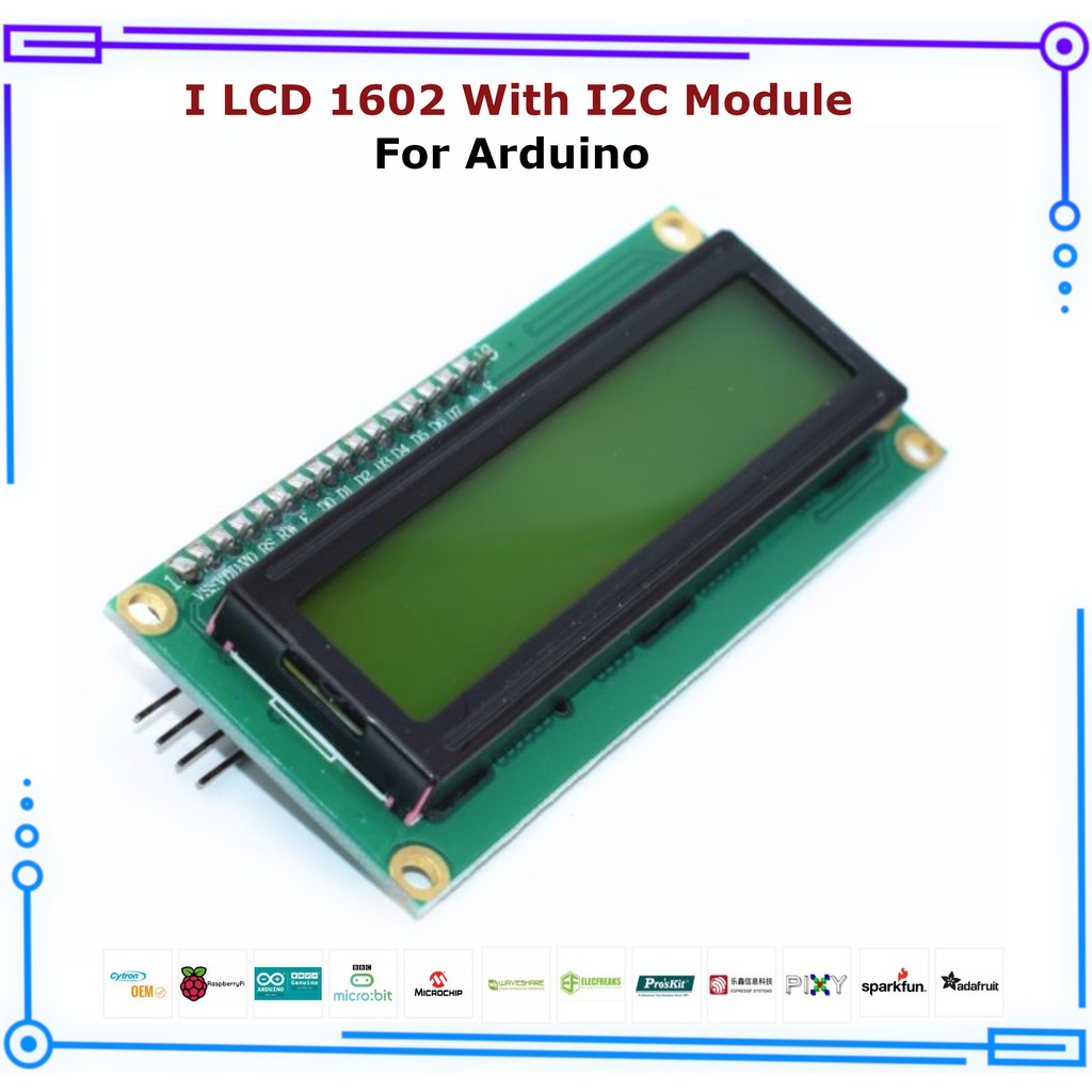Jual LCD 16x2 1602 With I2C IIC Module Backpack Board Arduino | Shopee ...