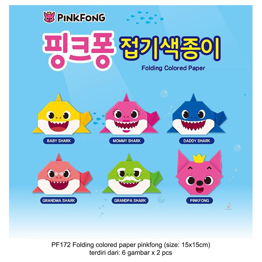 Jual ORI KOREA FOLDING COLORED PAPER PINKFONG - PF172 | Shopee Indonesia