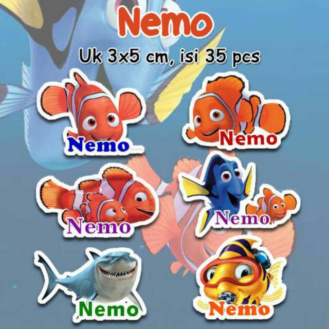 Jual Stiker label nama tipe A Nemo | Shopee Indonesia