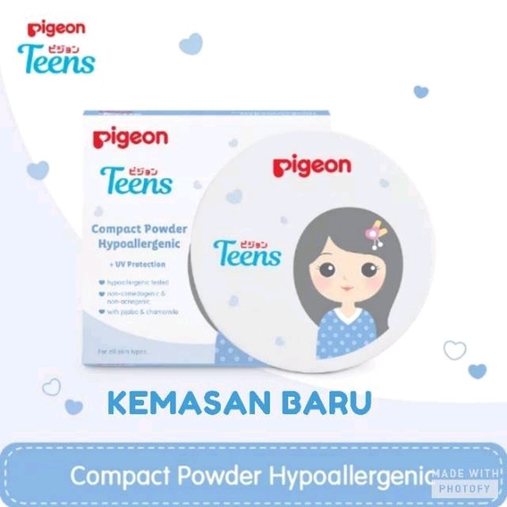 Jual PERA94 PIGEON TEENS COMPACT POWDER HYPOALLERGENIC BEDAK PIGEON ...