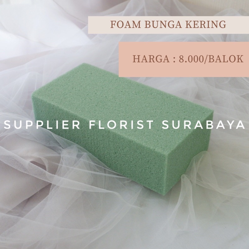 Jual [21 X 6,5 X 10,5CM] FOAM BUNGA KERING / PUTEK KERING / OASIS ...