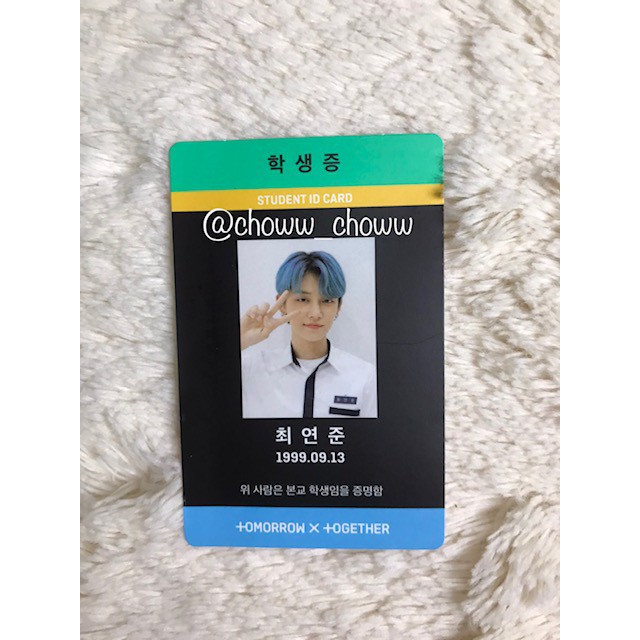 Jual PHOTOCARD TXT YEONJUN STUDENT ID CARD | Shopee Indonesia