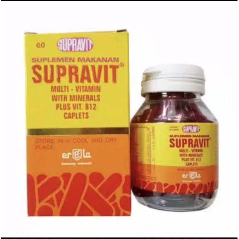 Jual SUPRAVIT multi vitamin plus mineral isi 60 kaplet. Suplemen ...