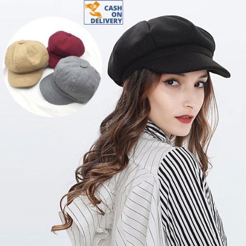Jual Topi Baret Apolo Beret Korea Wanita Newsboy Cap Pet Seniman ...