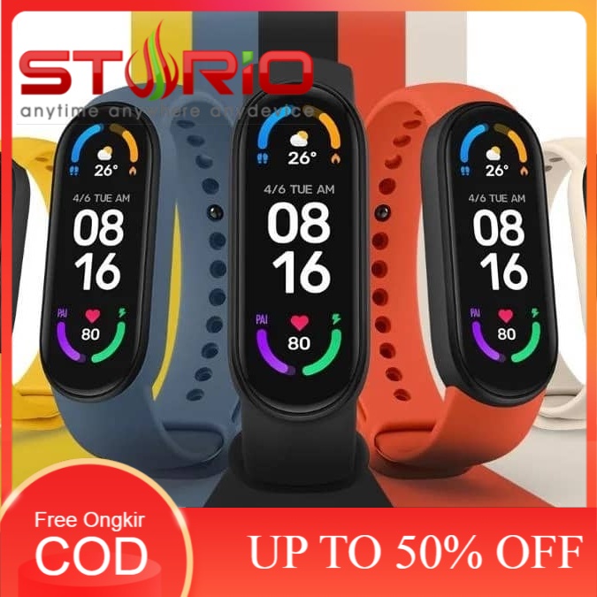 Jual [BERGARANSI] STORIO Smartwatch Smart Watch M6 Layar Warna Dengan Monitor Detak Jantung ...