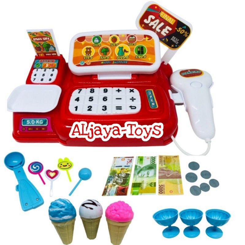 Jual Mainan Anak HAPPY SHOPPING CASH REGISTER Cashier Machine Mesin ...