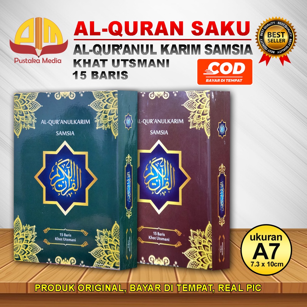 Jual Al Quran Saku Samsia 15 Baris Khot Utsmani A7 Kecil | Shopee Indonesia