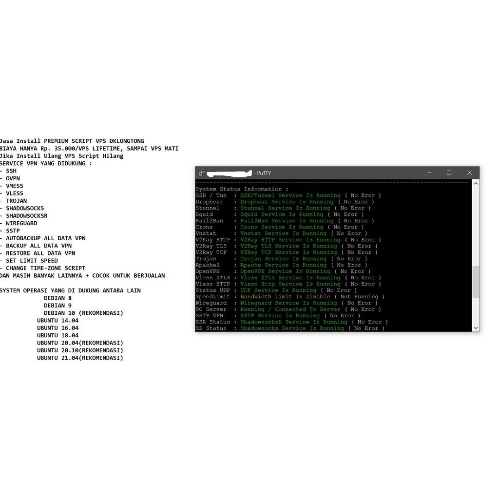 Jual Script Premium Auto Instal SSH /VPN (Life Time) MURAH PER IP ...