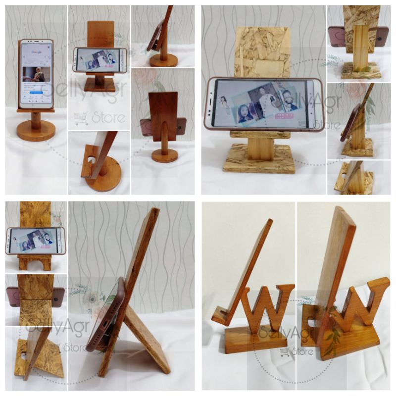 Jual Tempat Hp kayu / Holder hp kayu / dudukan hp kayu / stand hp kayu ...