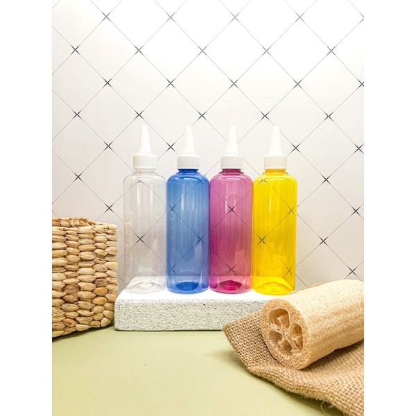 Jual 250ml Botol Plastik WARNA TINTA KERUCUT PUTIH - botol isi ulang ...