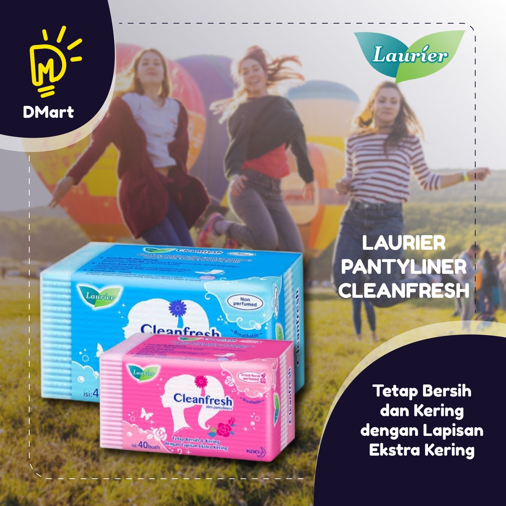 Jual Laurier Pantyliner Cleanfresh Non Perfumed & Perfumed Isi 20s ...