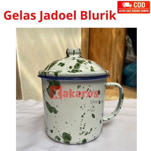 Jual Gelas Kaleng Blurik Jadul Motif Mug Cangkir Enamel Blirik 10cm ...